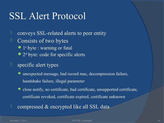 Secure Socket Layer | PPT | Internet | Computing
