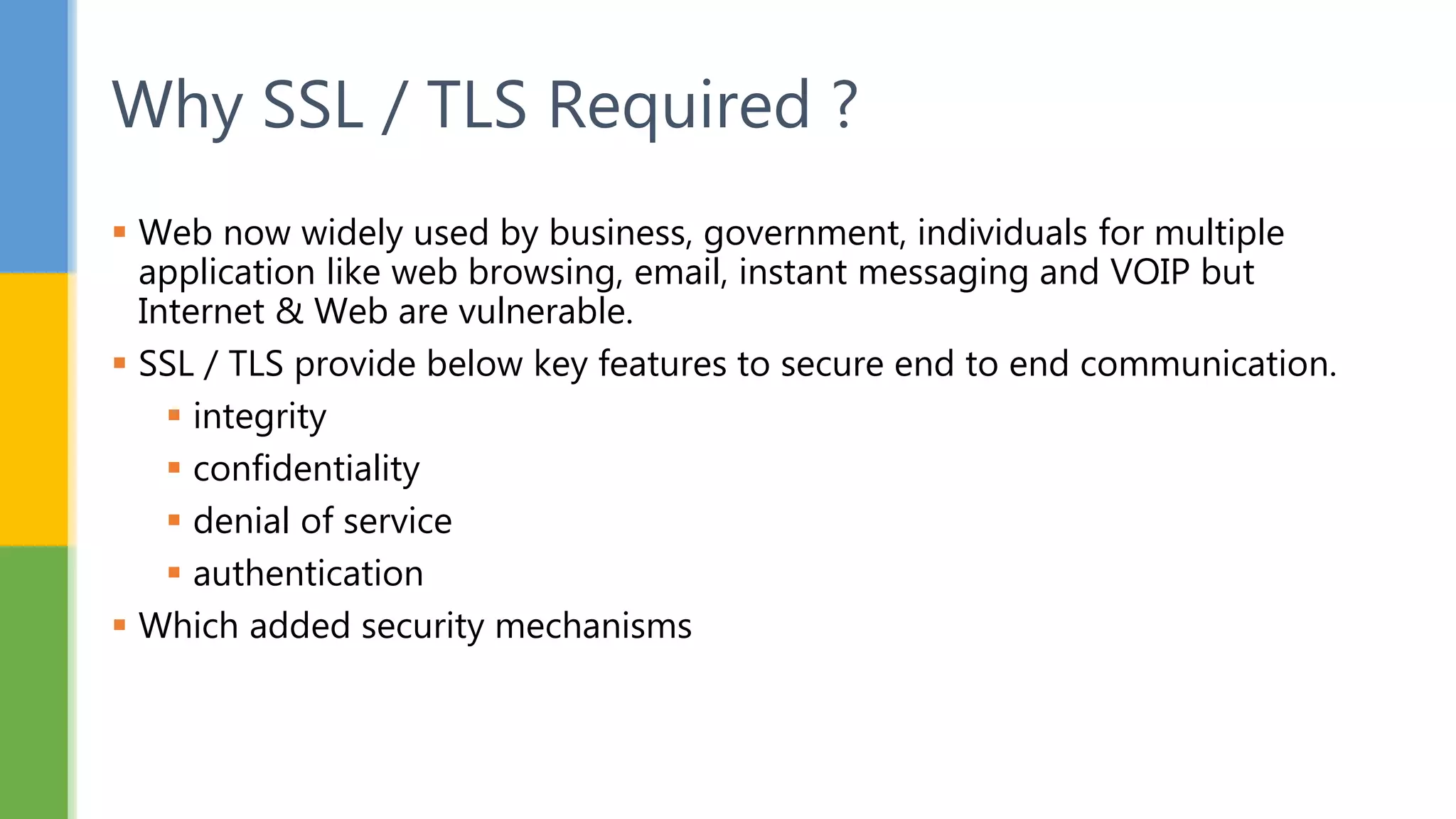 Ssl Tls Protocol Pptx Information And Network Security Computing