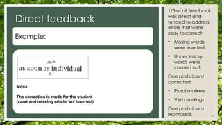 Providing Feedback on Lexical Aspects of L2 Writing | PPT