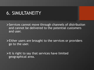 Classification and Characteristics of a service | PPTX
