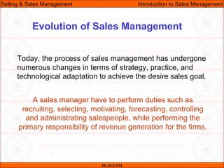 Ssm lecture-03 (introduction to sales management) | PPT