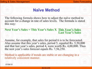 Ssm lecture-17 & 18 (sales forecasting-extended) | PPT