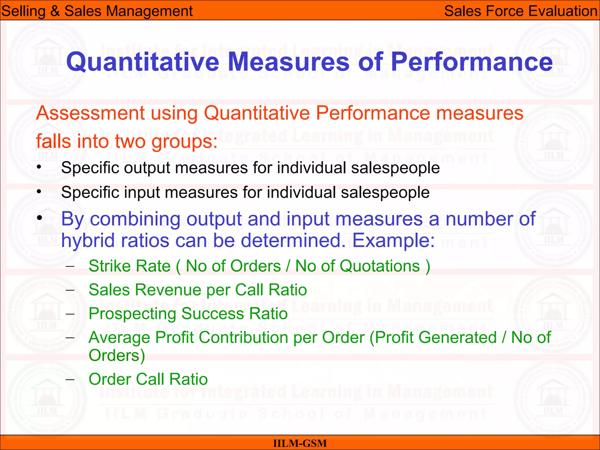 Ssm lecture-19 (sales force evaluation) | PPT