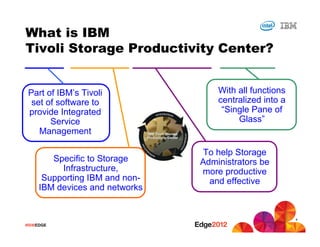 IBM Tivoli Storage Productivit Center overview and update | PDF