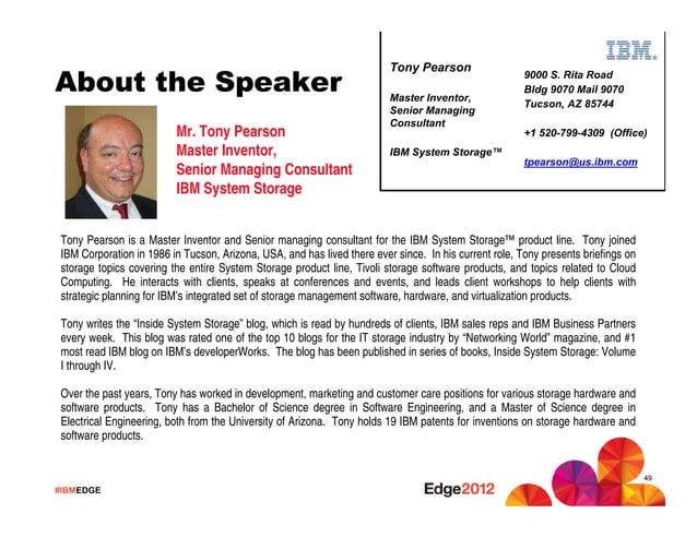 IBM Tivoli Storage Productivit Center overview and update | PPT