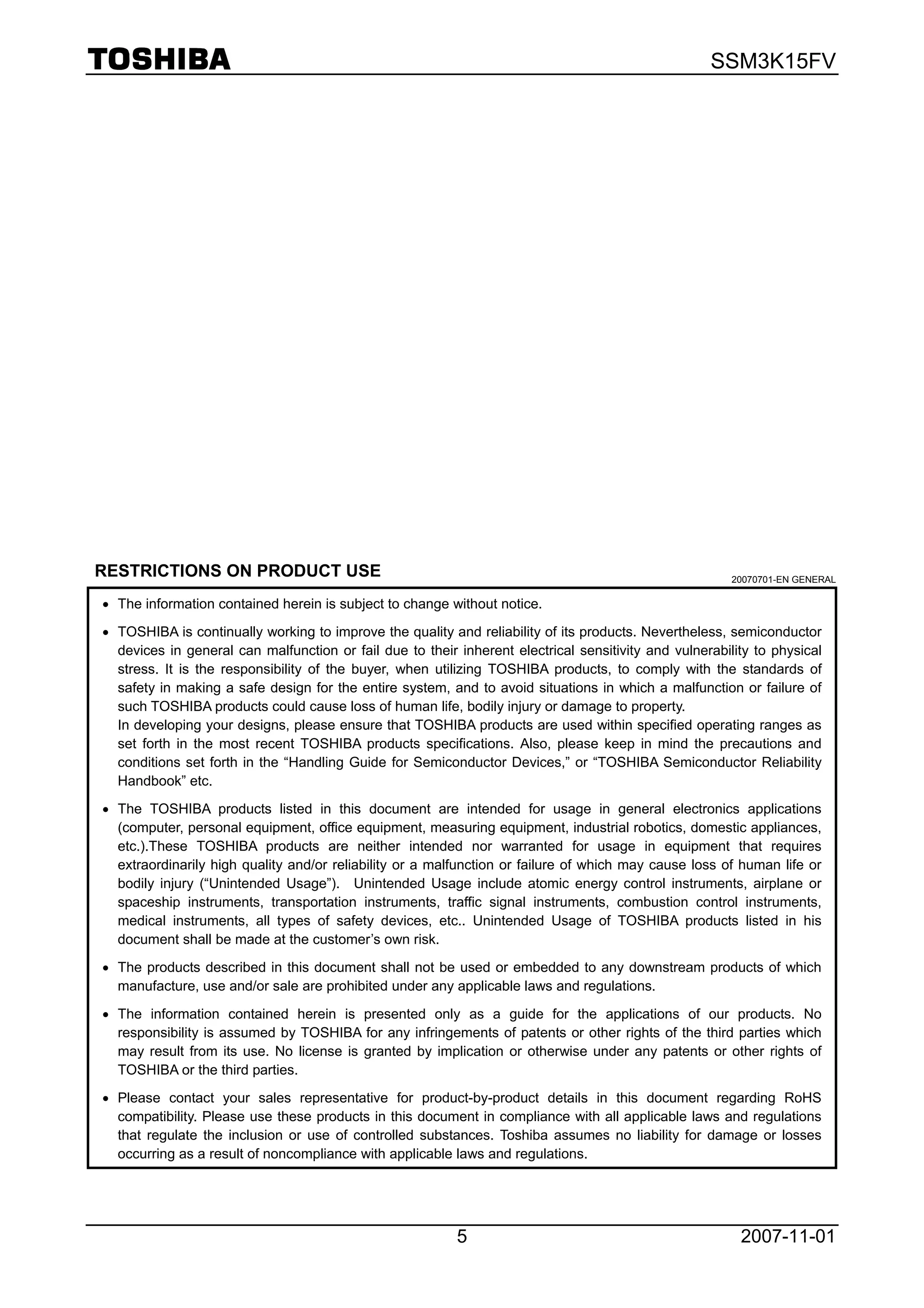 Original Mosfet N-Channel SSM3K15FV OP SMD Code SOT-723 New | PDF