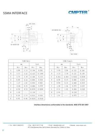 Ssma connector | PDF | Computer Peripherals | Computing