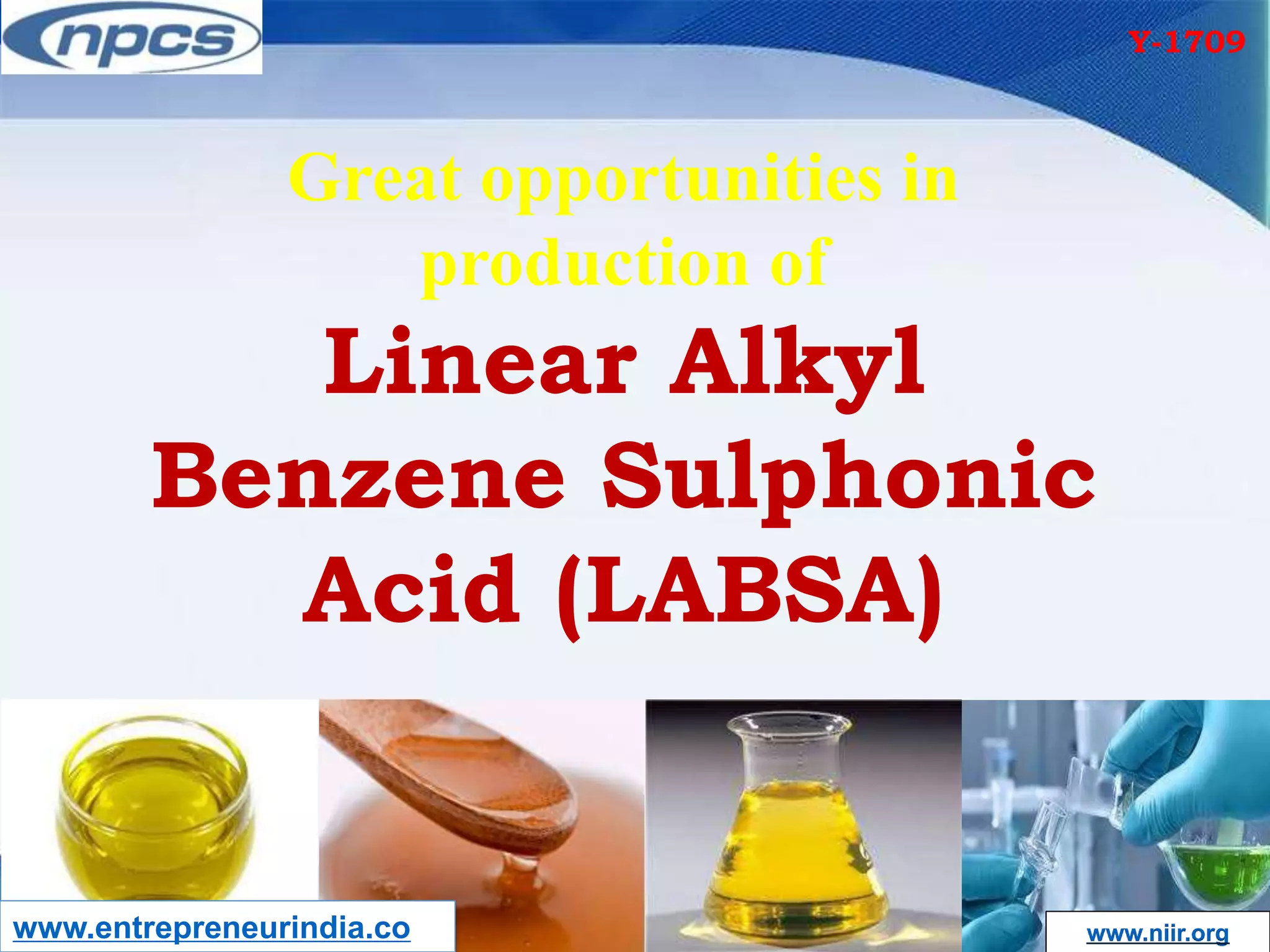 Great opportunities in production of Linear Alkyl Benzene Sulphonic ...