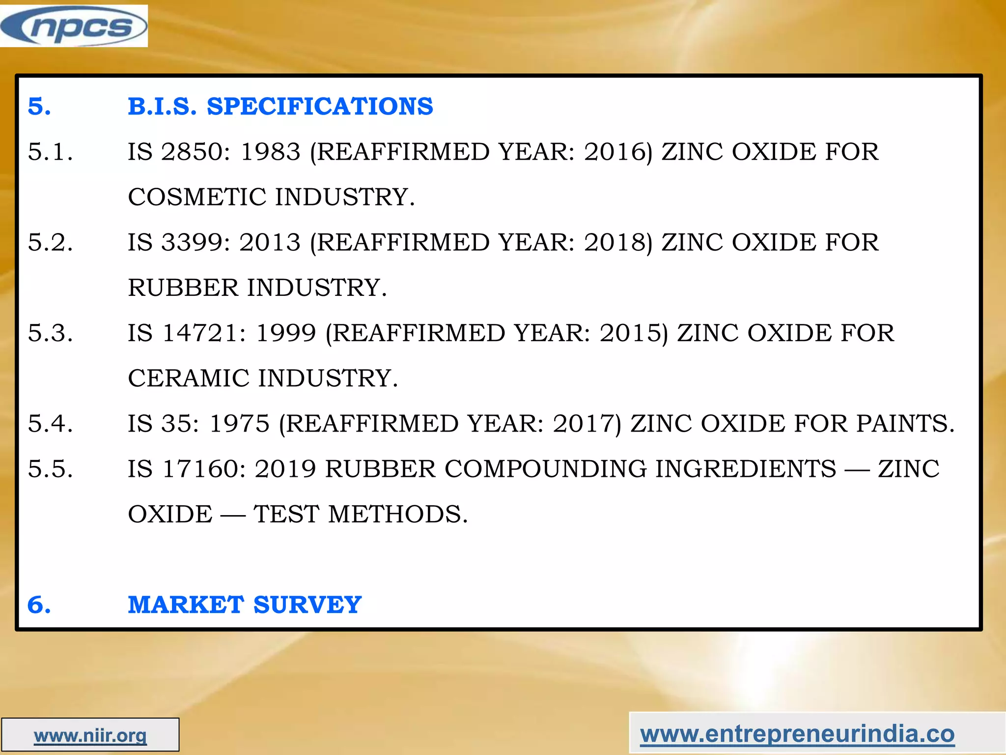 Zinc Recycling and Production. Active Zinc Oxide Production from Zinc ...