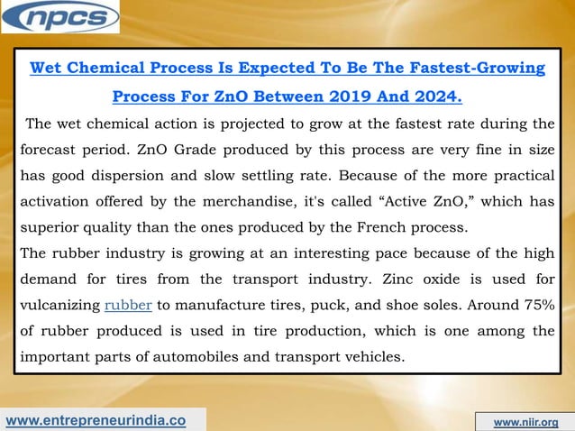 Zinc Recycling and Production. Active Zinc Oxide Production from Zinc ...