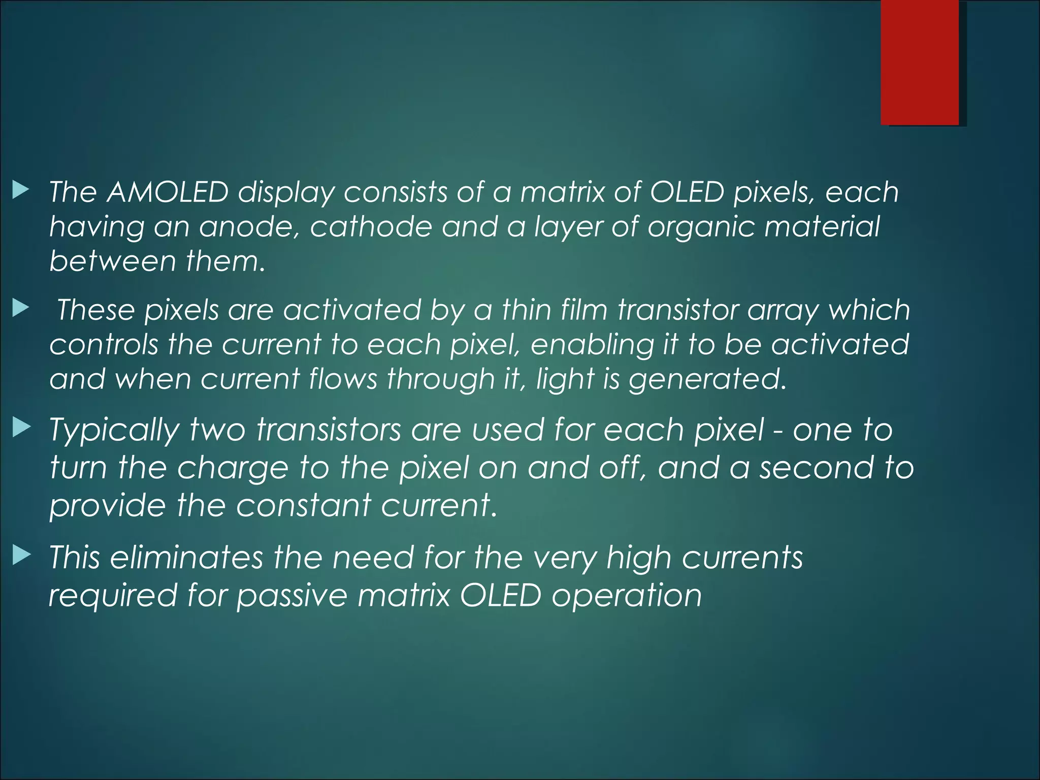AMOLED Display | PPT