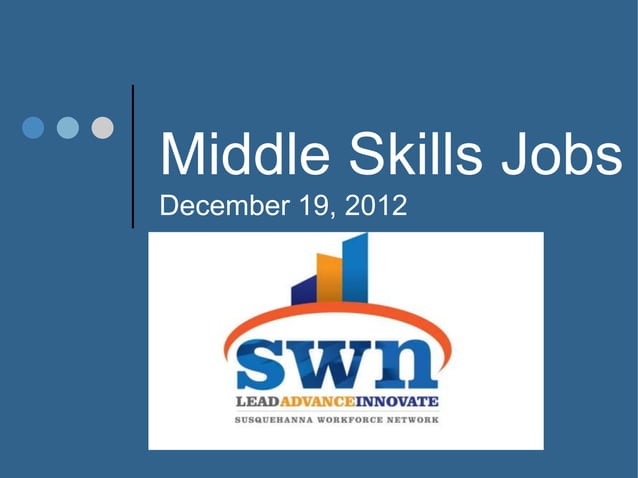 SWN Middle Skills Dec 2012 for Youth | PPT