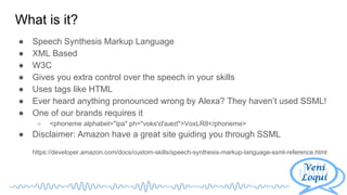 SSML - Why Bother? | PPT