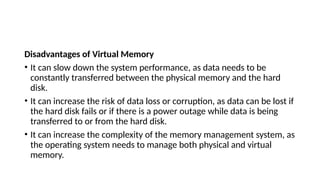 Memory management concepts in operating system | PPTX