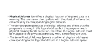 Memory management concepts in operating system | PPTX
