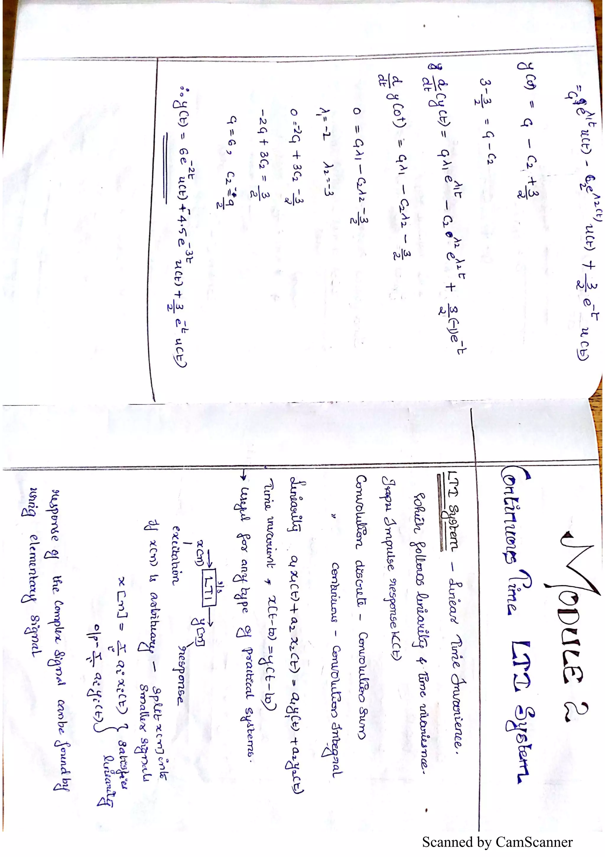 EC202 SIGNALS & SYSTEMS MODULE 1&2 NOTES | PDF