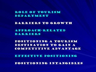 service sector mgmt (tourism) | PPT