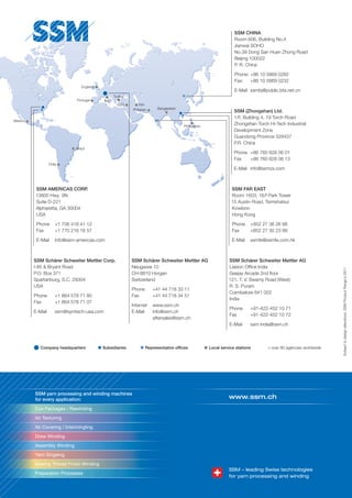 SSM Textile Winding Machine for different products | PDF