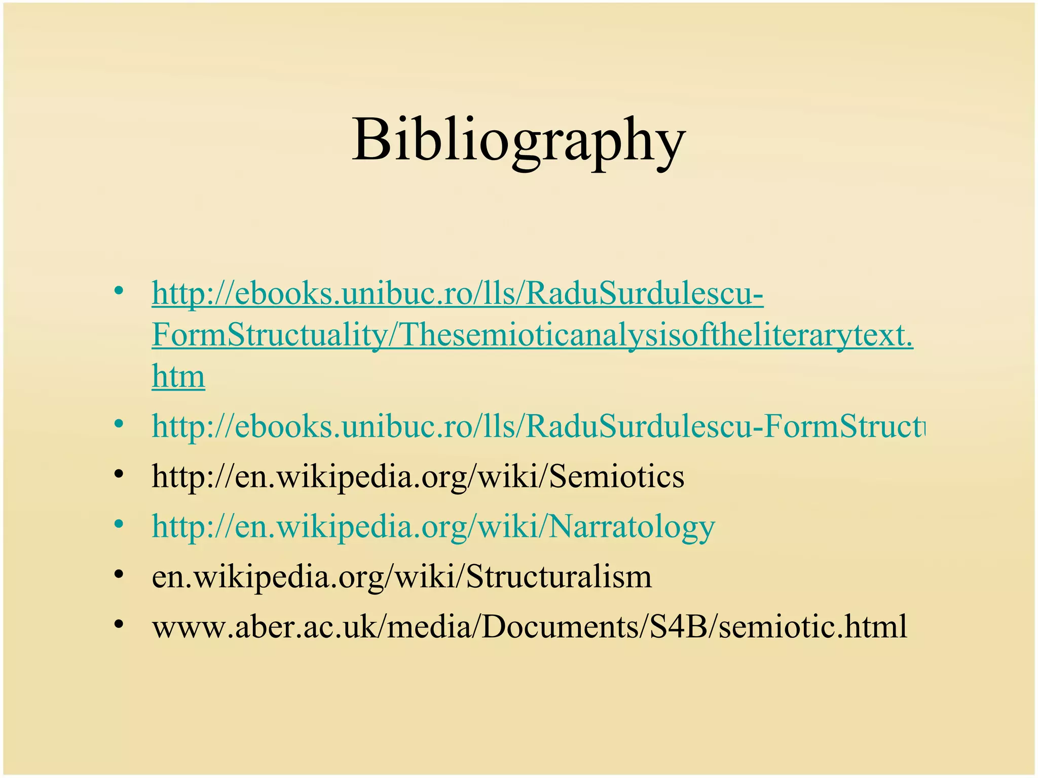 Semiotics, Structuralism & Narratology media cultures2 | PPT