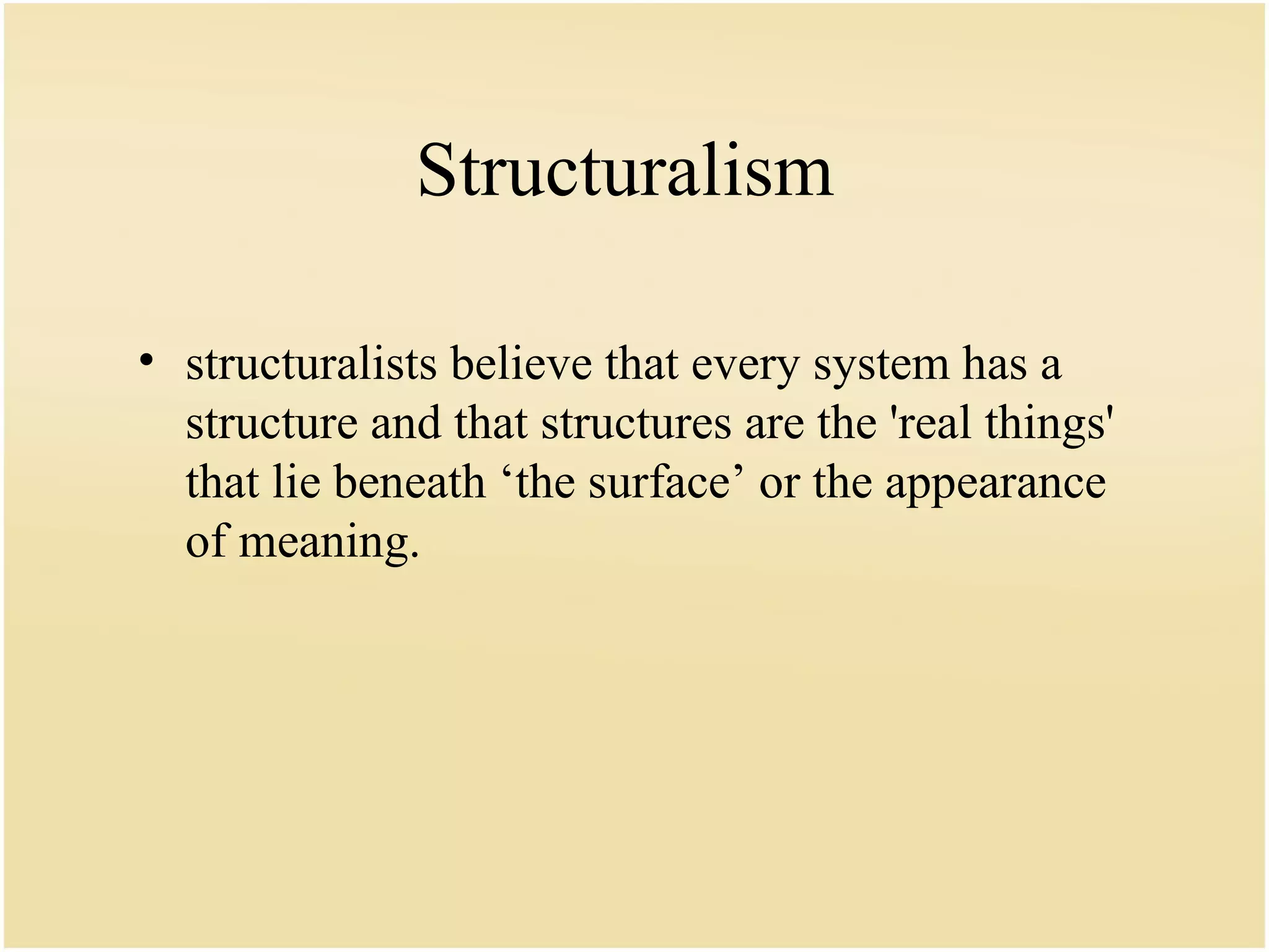 Semiotics, Structuralism & Narratology media cultures2 | PPT