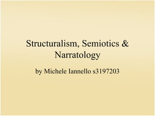 Semiotics, Structuralism & Narratology media cultures2 | PPT