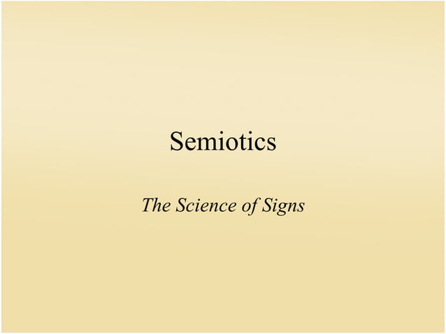 Semiotics, Structuralism & Narratology media cultures2 | PPT | Science