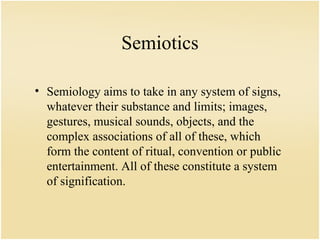 Semiotics, Structuralism & Narratology media cultures2 | PPT