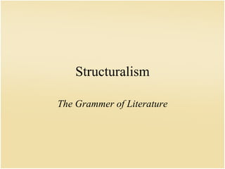Semiotics, Structuralism & Narratology media cultures2 | PPT