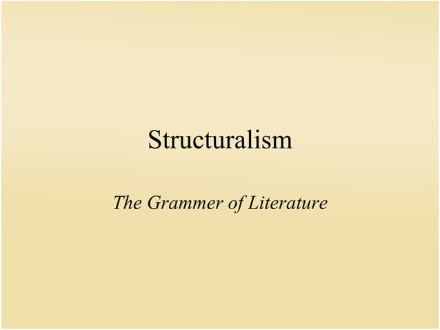 Semiotics, Structuralism & Narratology media cultures2 | PPT | Science