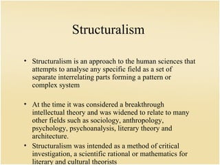 Semiotics, Structuralism & Narratology media cultures2 | PPT