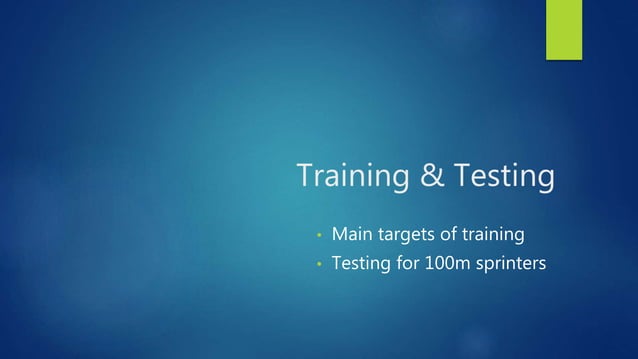 The 100m Sprint: a Basic Needs Analysis | PPTX | Running and Jogging ...