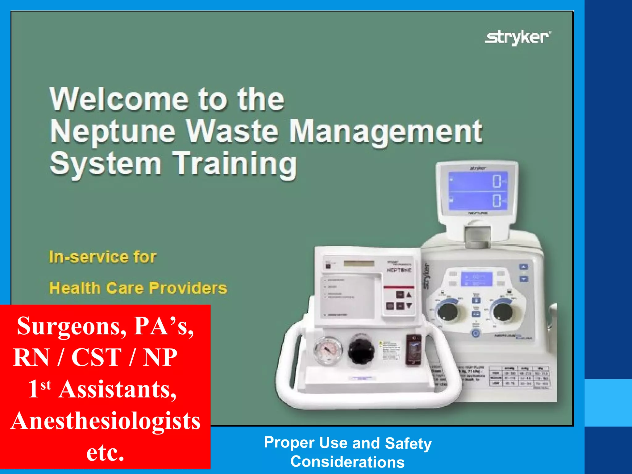 Ss Neptune Waste Management System Training | PPT