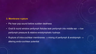 sudden sensorineural hearing loss | PPTX