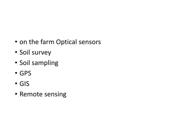 Site specific nutrient management | PPTX | Agriculture | Industries
