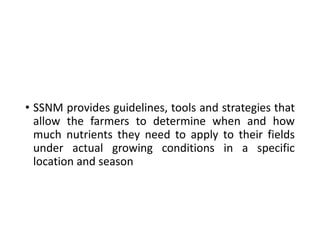 Site specific nutrient management | PPTX