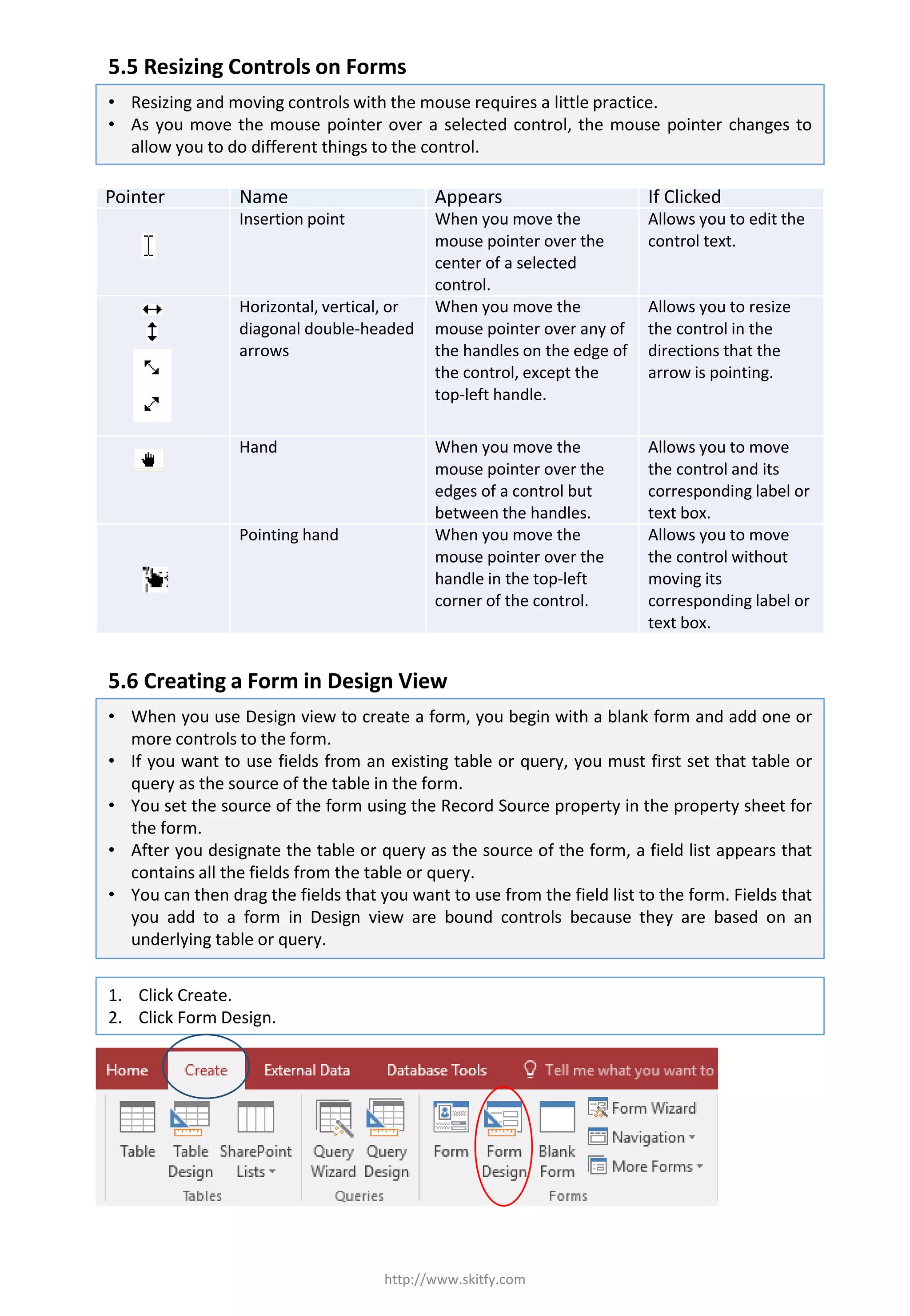 5.5 Resizing Controls on Forms | PDF | Computing | Technology & Computing