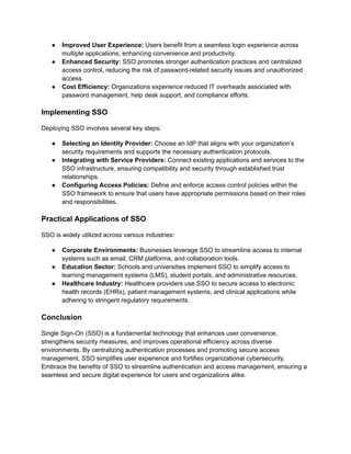 Understanding Single Sign-On (SSO): Enhancing User Experience and ...