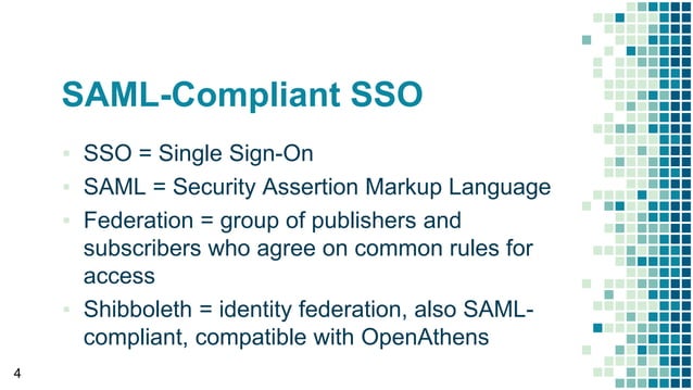 Implementing OpenAthens Single Sign-On Authentication | PPT
