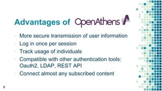 Implementing OpenAthens Single Sign-On Authentication | PPT