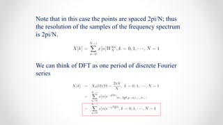 fourier transform of DT signals | PPTX