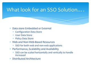SSO introduction | PPTX