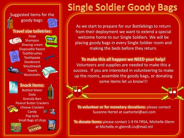 S soldier goodybags | PDF