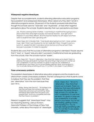 Students Speak Out - Alternative Schools | PDF | Secondary Education ...