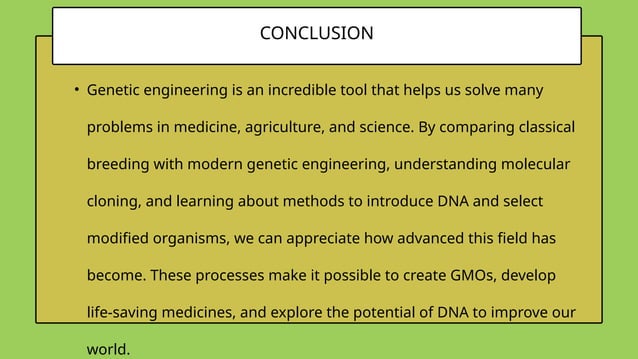 General Biology 2- Lesson 1 Understanding Genetic Engineering | PPTX