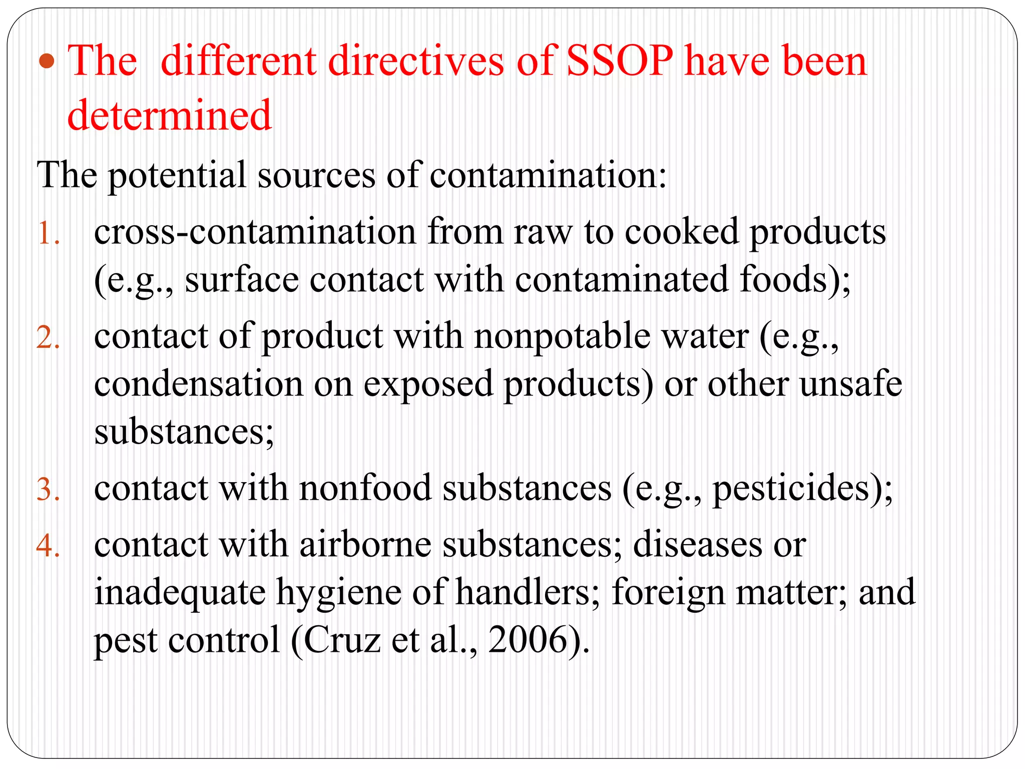 SSOP- SANITATION STANDARD OPERATING PROCEDURES | PPTX