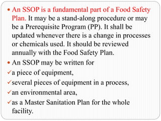 SSOP- SANITATION STANDARD OPERATING PROCEDURES | PPTX