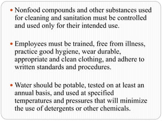 SSOP- SANITATION STANDARD OPERATING PROCEDURES | PPTX