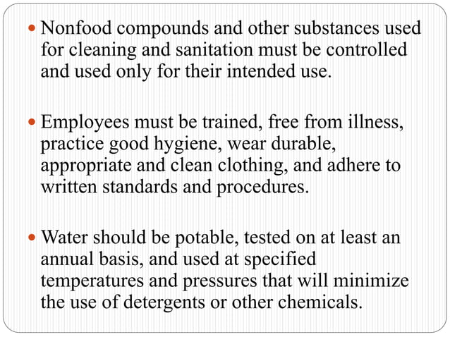 SSOP- SANITATION STANDARD OPERATING PROCEDURES | PPTX
