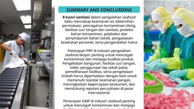 ssop dan gmp untuk belajar mengenai ssop gmp dan prp | PPTX