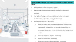 ssop dan gmp untuk belajar mengenai ssop gmp dan prp | PPTX